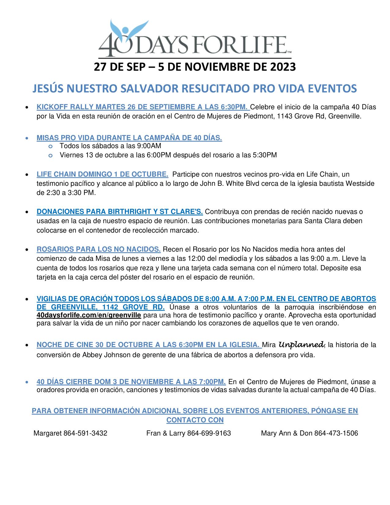 27 DE SEP-2 – Jesus Our Risen Savior