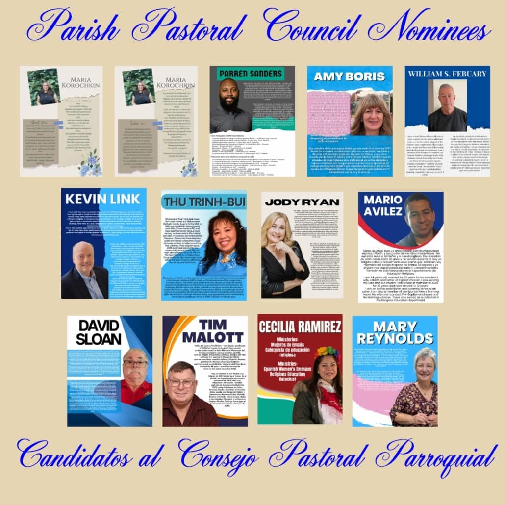 Vote for Parish Pastoral Council Members / Vota por los miembros del ...